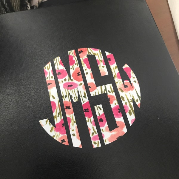 Four Initial Monogram Decal Four Letter Monogram Decal 4 Letter ...