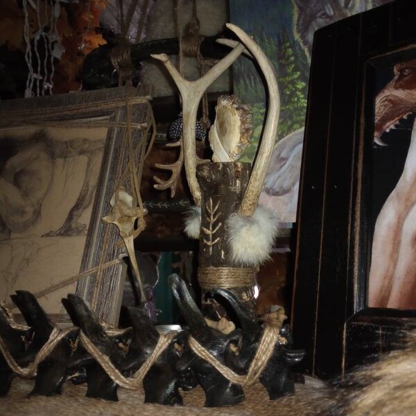 Made to Order : Primitive Sigil Deer Jawbone Ritual Knife - Etsy