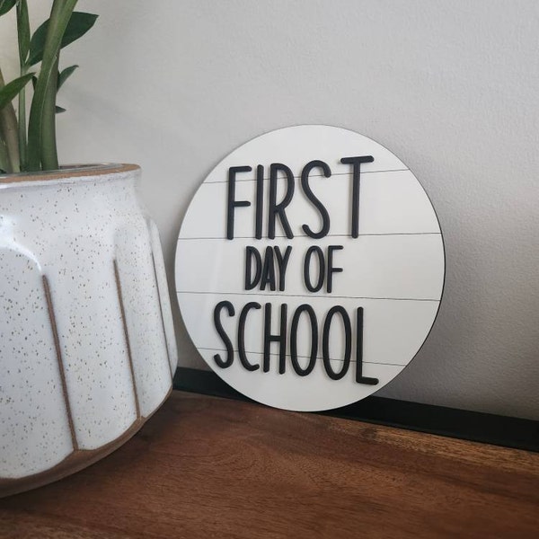 3D First and Last Day of School Signs, First Day of School Sign, Back ...