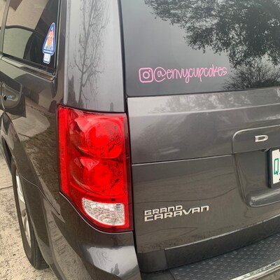 Instagram Handle Car Decal, Car Sticker, Influencer Decal, IG Sticker ...