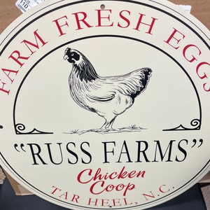 Farm Fresh Eggs Sign Custom Chicken Sign Custom Farm Sign - Etsy