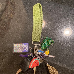 Crochet Keychain,crochet Key Fob,artsy Arthurs,wristlet Key Fob,boho ...