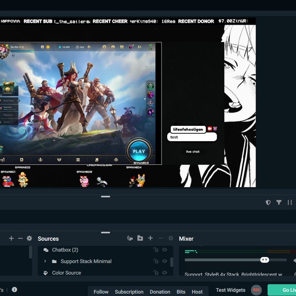 Animated Psycho Anime Girl Stream Pack | Twitch Overlays, Screens ...