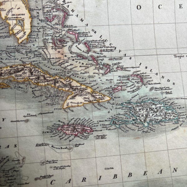 VINTAGE COLOMBIA MAP, Vintage Map of Colombia, Old Map Print, Vintage ...