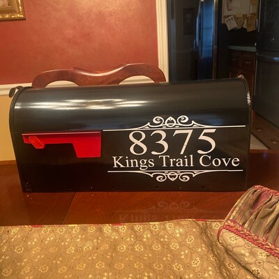 Custom Monogram Mailbox Vinyl Decal Custom Monogram Mailbox Vinyl Decal ...