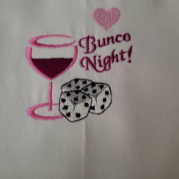 Bunco Night - Machine Embroidery Design - Etsy
