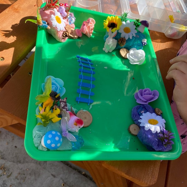 Fairy Garden Play Dough Kit,sensory Kit, Play Dough Kit, Playdoh ...