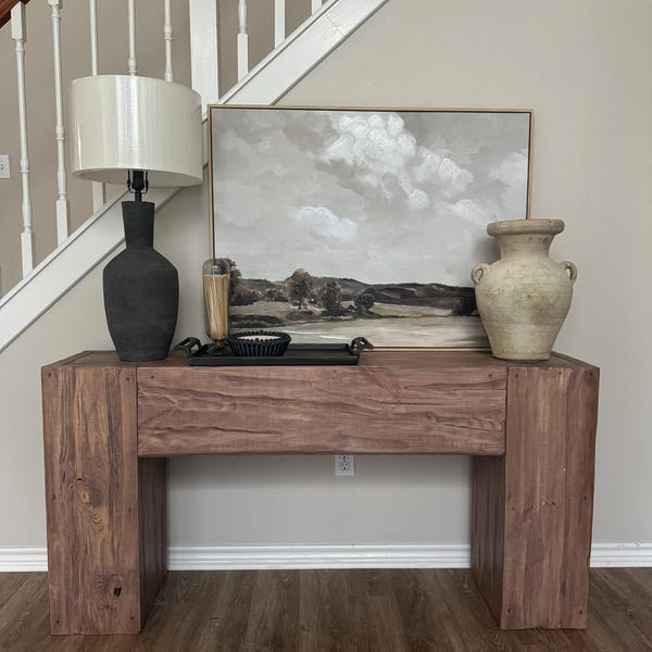 Modern Rustic Console Table - Etsy