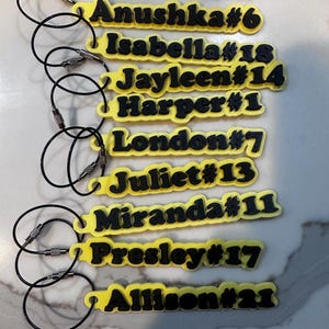 Custom Name Personalized 3D Name Tags, for Bags, Backpacks, Sports ...