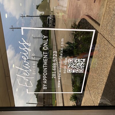 Custom QR Code Sticker for Window, Wall, Car Vinyl Decal for Business ...