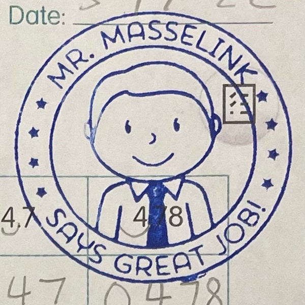 Personalized Male Teacher Rubber Stamp | Custom Classroom Design With ...