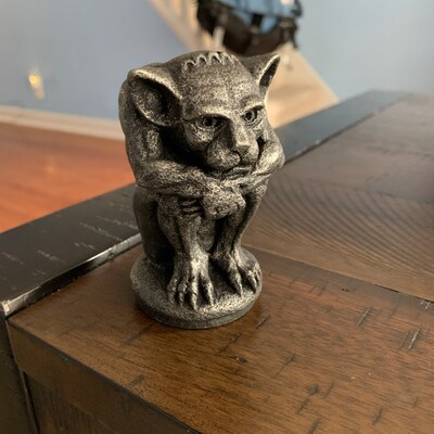 Gothic Imp Gargoyle, Small Irving in Blackened Iron, Cast Shadows ...