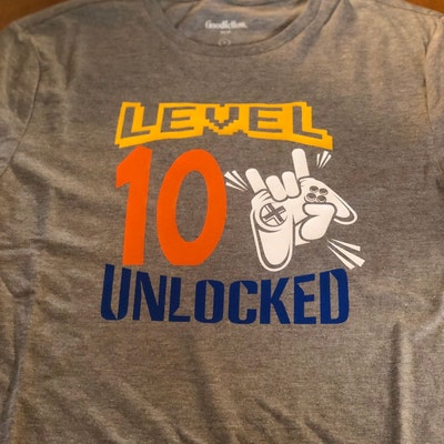 Level 10 Unlocked SVG Cut or Print Diyart 10th Tenth Video Game ...