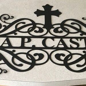 Custom Metal Name Sign, Christmas Gift, Housewarming Gift, Church ...