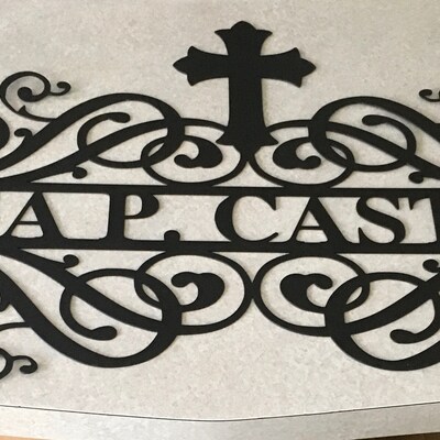 Custom Metal Name Sign, Christmas Gift, Housewarming Gift, Church ...