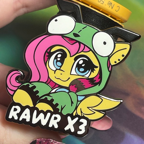 Fluttergir RAWR X3 Meme Scene My Little Pony Enamel Pin - Etsy