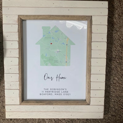Our First Home Gift, First Home Map Print Gift, New Home Owner Gift ...