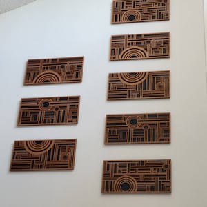 Geometric Mountain Triptych, Three Panels, Rustic Style Wall Art, Mountain Range, Lodge Decor - Etsy