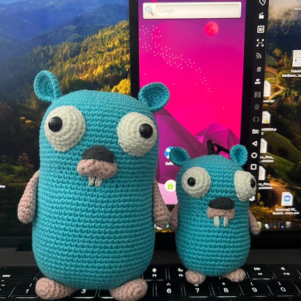 Gopher Go Plush Toy Golang Gopher Crochet Gopher Amigurumi Cute Coder ...
