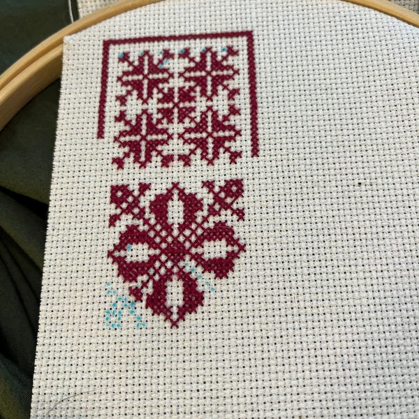 PDF Vintage Floral Embroidery Chart, Vintage Flowers Cross Stitch ...