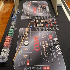 Craps Table/practice Backboard/ Casino Felt Layout/ Table Top - Etsy