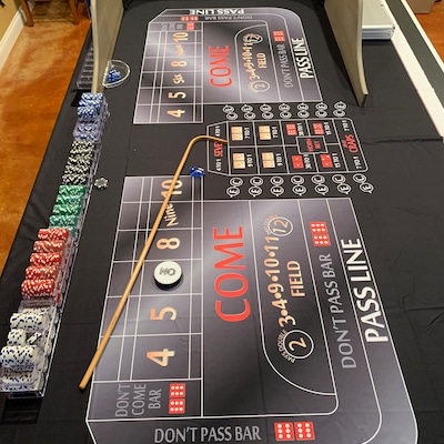 Practice Craps Table Backboard/ Throwing End With Chip Rails/ Table Top ...