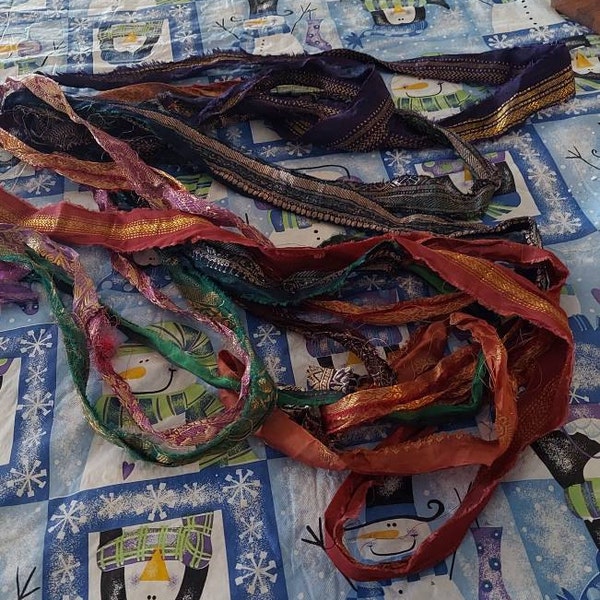 Gorgeous Brocade Persian Bazaar Recycled Sari Silk Ribbon 5 - 10 Yards ...