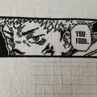 Sukuna Cross Stitch Pattern | Cross Stitch Template Sukuna Ryomen From ...