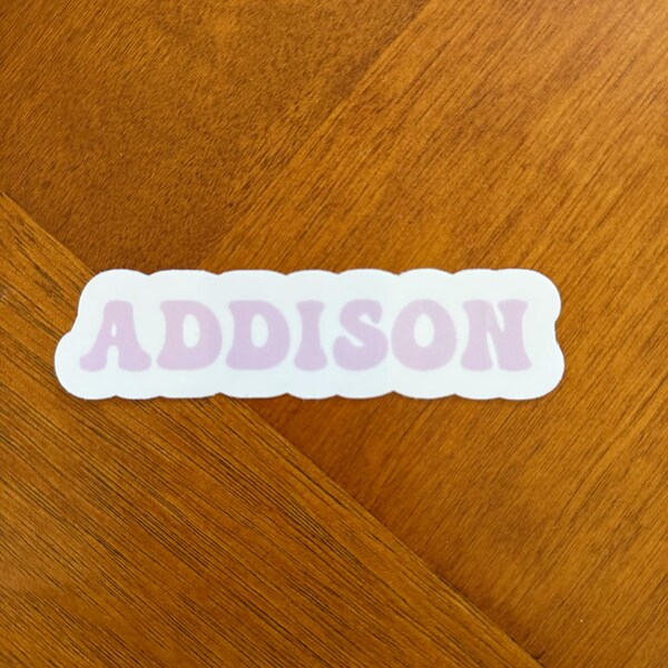 Personalized Name Sticker, Custom Name Sticker, Pastel Name Sticker ...