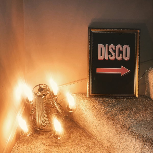 Disco Arrow Print | to the Disco Poster | Disco Picture Art | Disco ...