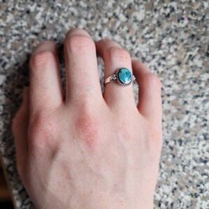 Turquoise Meru Ring Sterling Silver Turquoise Ring Stone | Etsy