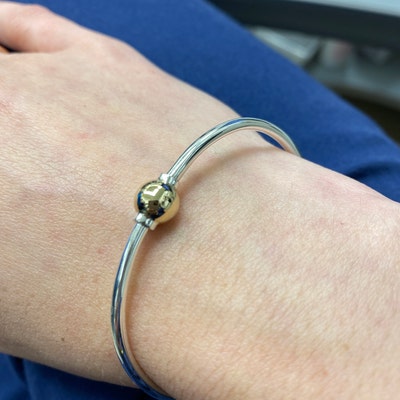 Made on Cape Cod. Bracelet Made in Sterling Silver With a 14k - Etsy