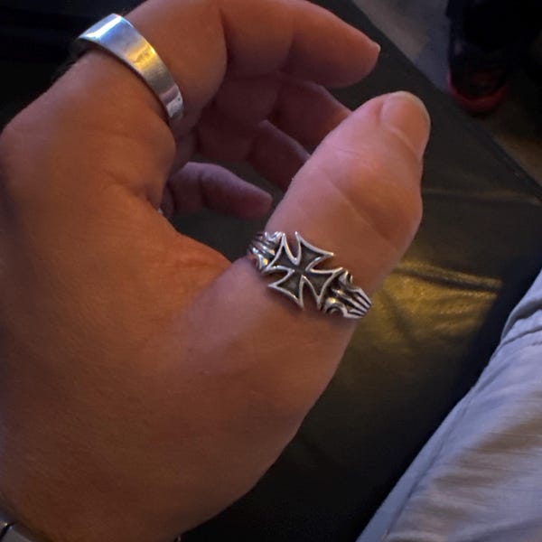 Sterling Silver Cross Ring: Rhodium Plated Christian Jewelry - Etsy