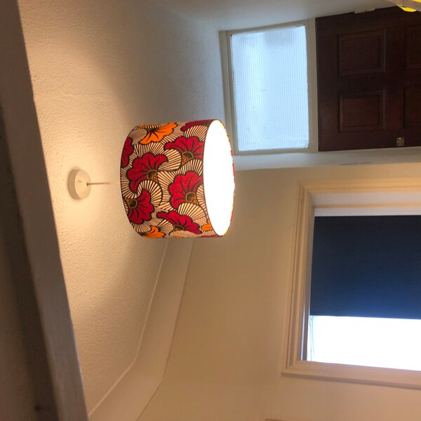 Afro Decor Drum Lampshade/ Wax Print Lamps Sunset Shade, African Print ...