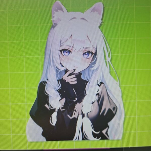 PngTuber, Weiße Katze Neko Girl 2d Vtuber / Vorgefertigtes & Presetup ...