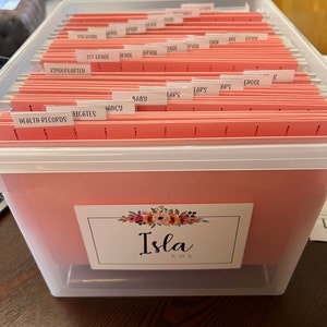 Printable Milestone Box Labels Name Decal for School File - Etsy