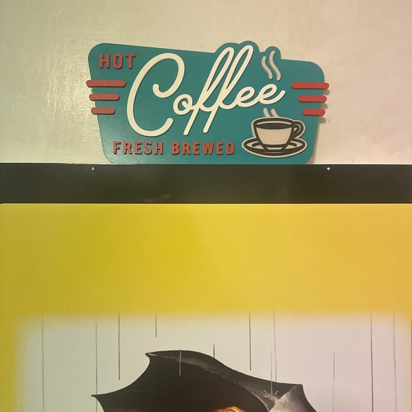 Mid Century Modern Retro Diner Coffee Shop Sign Mid-century Modern ...