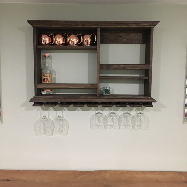 Mini Bar, Weathered Gray, Wine Rack, Liquor Cabinet, 3' X 2' Minimalist ...