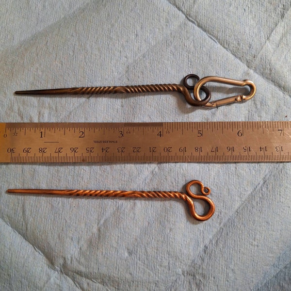 Hand Forged Heart Hair Pin Hand Made by Blacksmith. - Etsy