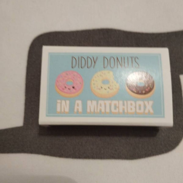 Make Your Own Diddy Donuts in A Matchbox, Miniature Food, Miniature ...