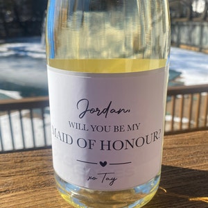 Custom Engagement Wine Label, Custom Bridesmaid Proposal Label/photo ...