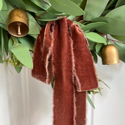 Hand Dyed Camel Brown Silk Velvet Ribbon 4 Widths to Choose From - Etsy