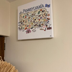 Oregon Art on Square Canvas, Oregon Map Canvas Art, Oregon Print for ...