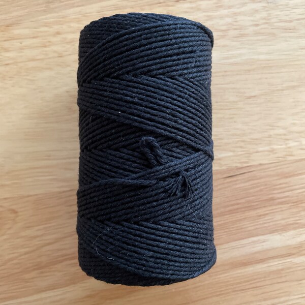 3mm Navy Blue Macrame Cord / Soft Knotting String / 100% Cotton Rope ...