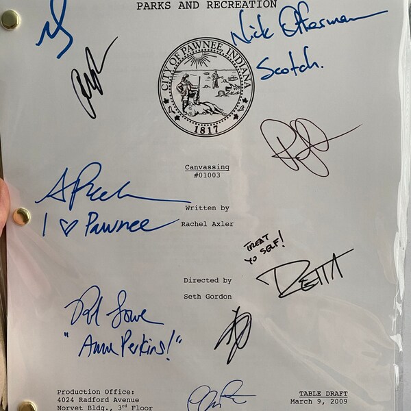 PARKS and REC TV Show Script - Etsy
