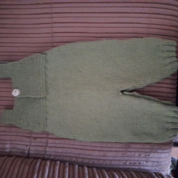 Easy Knit Dungarees and Sneakers Pattern in DK Wool- 3-12 Mths Download ...
