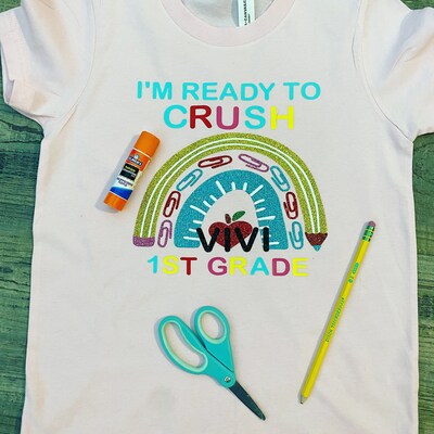 School Supply Rainbow, Layered Teacher SVG, Teach, Apple, File for ...