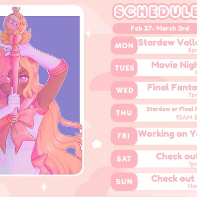 Twitch Cute Pink Bunny Stream Package Twitch Overlays, Panels, Alerts ...