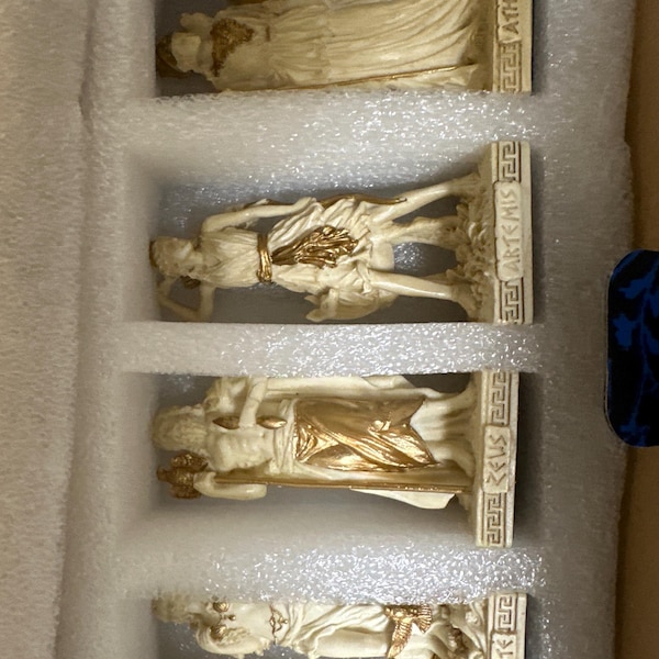 Vintage Ancient Greek Gods & Goddesses Mini Statues Set of 12 - Greek ...