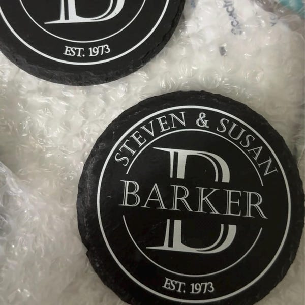 Personalized Stone Coasters, Wedding Gifts, Custom Slate Coasters ...